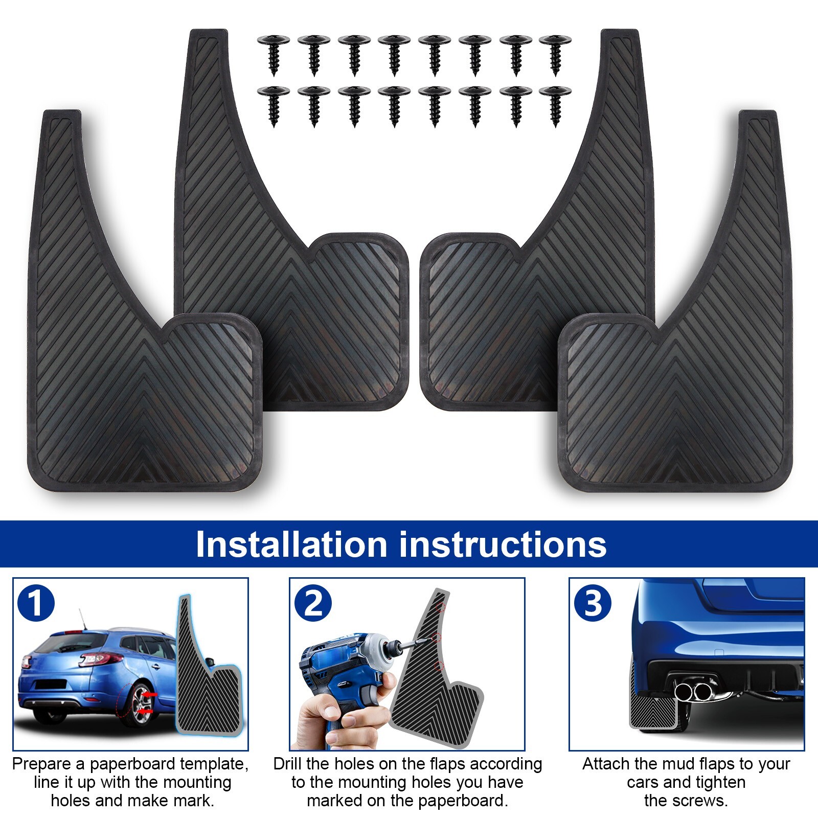 Mud Flaps For VW Golf MK4 MK5 MK6 7 Mk7 7.5 MK8 GTI GTD GTE R-Line ...