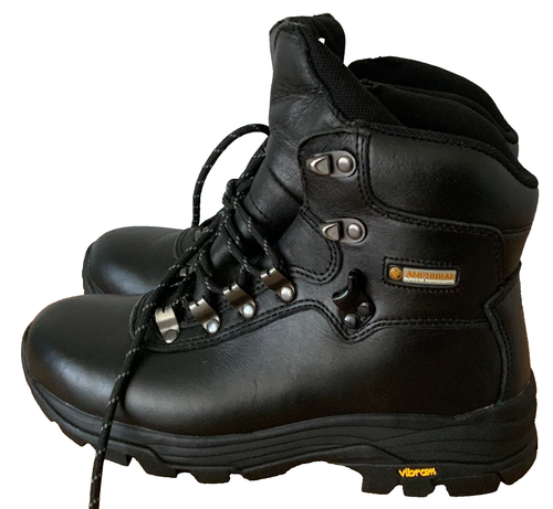 THOMAS COOK Amphibian Trooper Black Leather Lace-Up Hiking Boot [Size ...