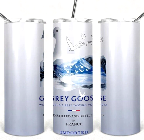Grey Goose Vodka 20oz Insulated Tumbler With Box Lid Clear Straw New | eBay
