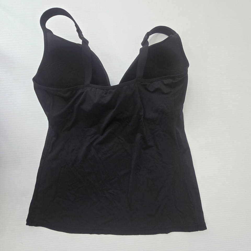 INTIMO Black Smooth Miracle Cami Bra SIZE 38E 16E camisole Adjustable ...