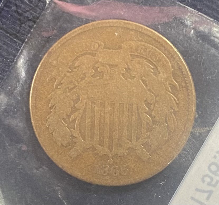 1865 Two Cent Copper. Sealed Littleton Coin Average Circulated. | eBay