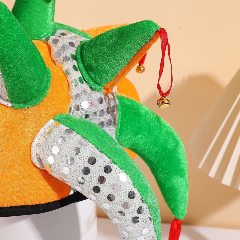 Mardi Gras Party Costume Court Jester Clown Hat Bells Funny Masquerade ...