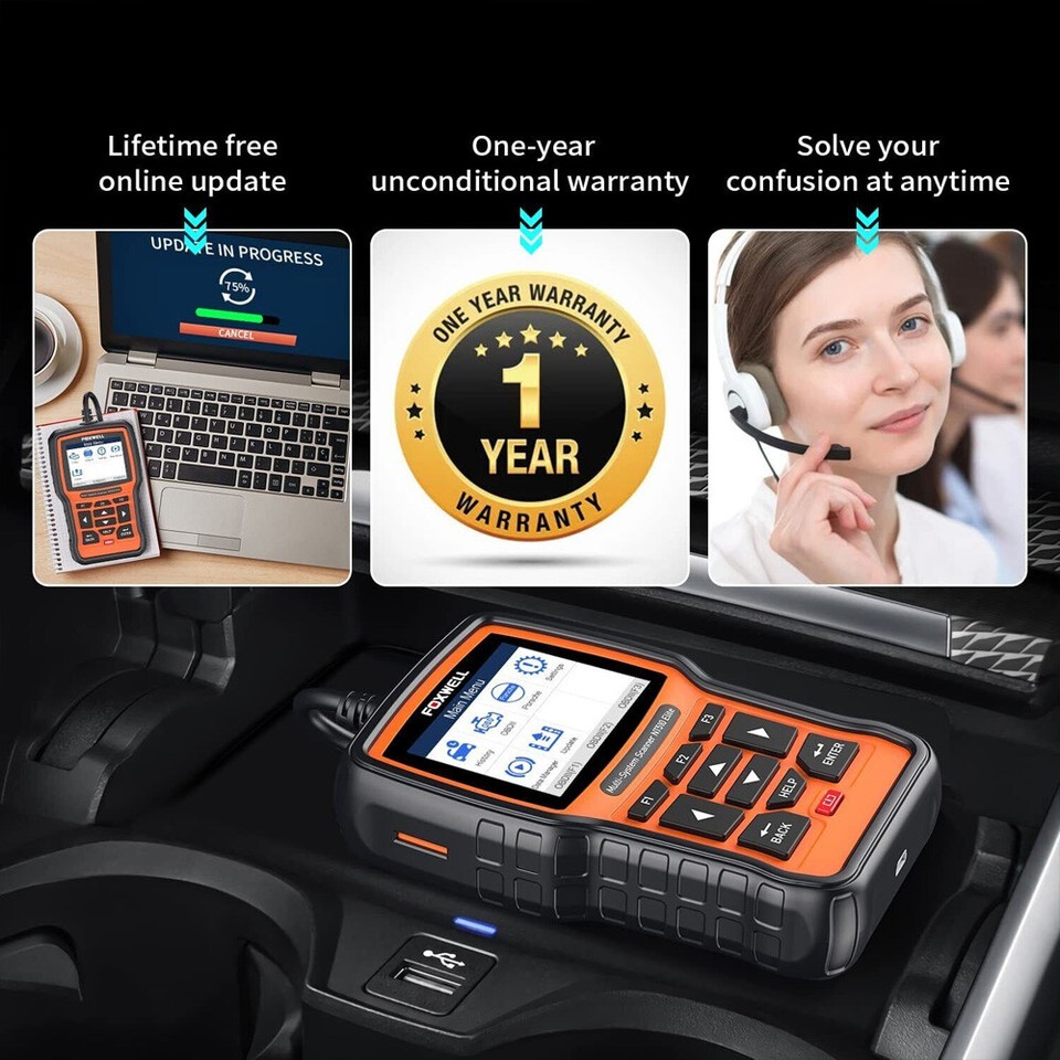 FOXWELL NT510 Elite OBD2 Scanner fit for PORSCHE Bidirectional All ...