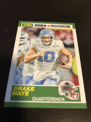 2024 Score Drake Maye 35th Anniversary Rookie Card #3 New England ...