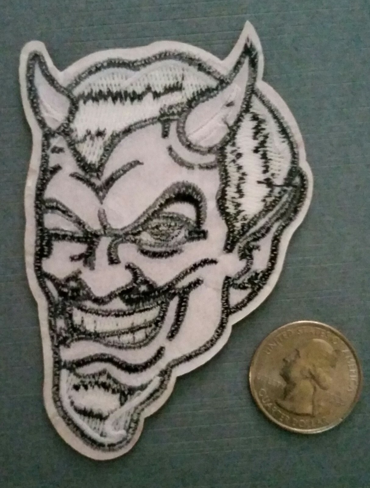 Winking Red Devil Satan embroidered PATCH Classic Horror Halloween iron ...