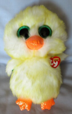 MEDIUM 9" -LEMON DROP the EASTER CHICK TY Beanie Boo Glitter Eye BUDDY ...