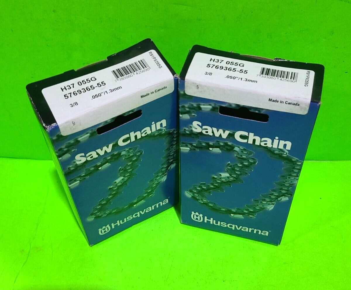 OEM Husqvarna 16" Saw Chain 2 Pack 576936555 H37 055G Chain 91PX055G 3/ ...