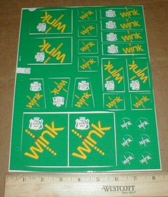 25 Canada Dry Wink Cola Soda original vtg Drink Machine Decal Stickers ...