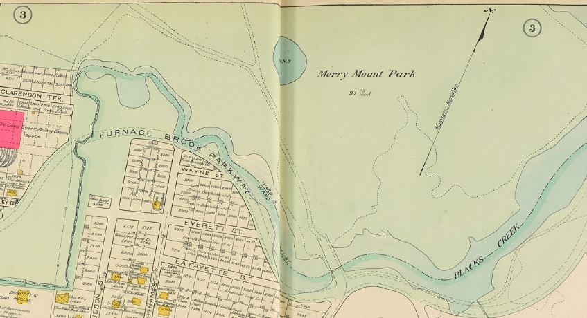 1907 QUINCY, NORFOLK COUNTY, MASSACHUSETTS, MERRY MOUNT PARK COPY PLAT ...