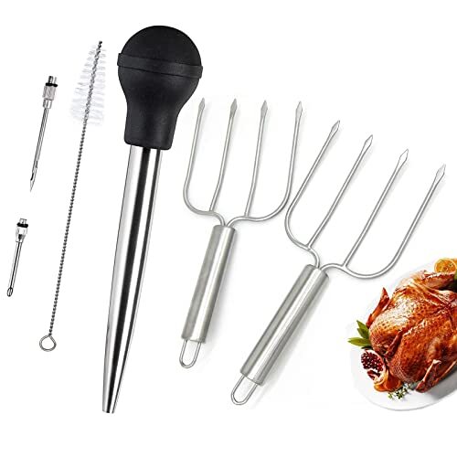 Turkey Baster And Turkey Roast Lifters Rubber Turkey Baster With 2 ...