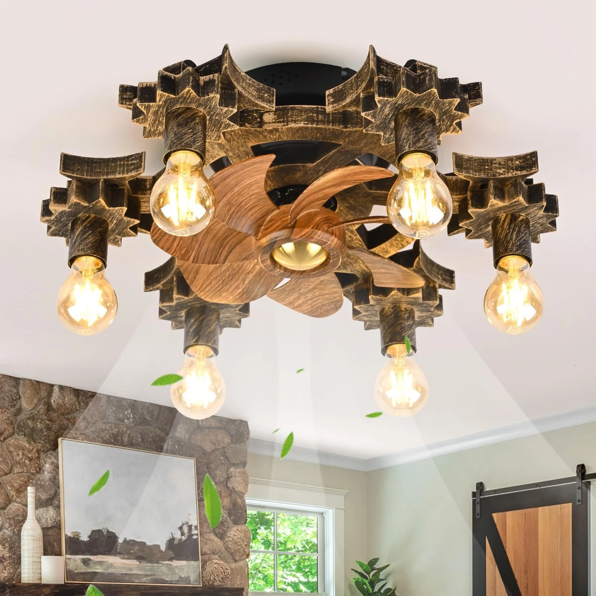 Rustic Style Ceiling Fans With Lights | Shelly Lighting