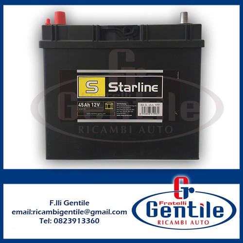 BATTERIA AUTO TOYOTA YARIS VER 45AH 330A POLO POSITIVO SX STARLINE ...