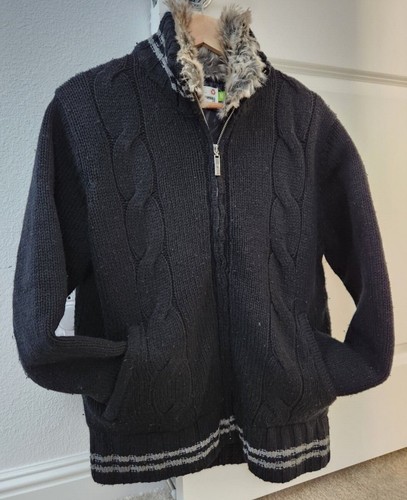 Mark Fairwhale Winter Knitted Wool Cardigan Zip Up Sweater Coat Jacket ...