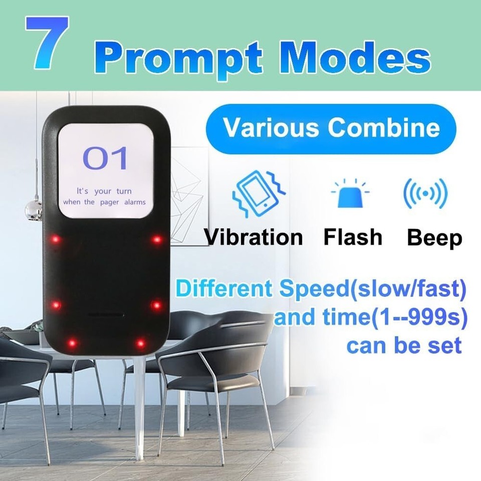 Restaurant Pager System Queuing 16 Beepers - Food Truck, Cafe, Bar ...