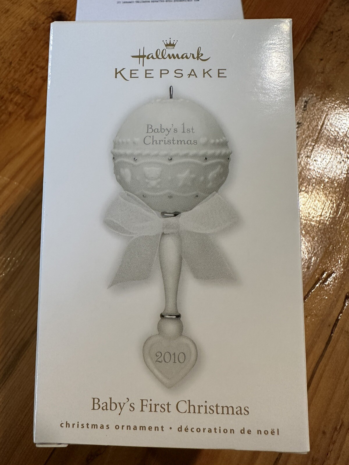 Baby's First Christmas Porcelain Rattle 2010 Hallmark Ornament for sale ...