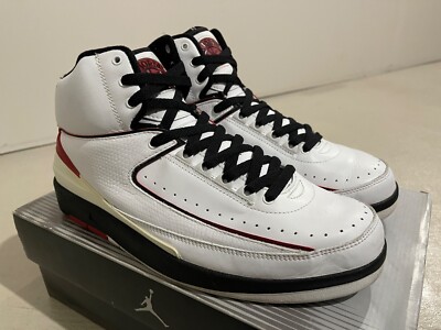 2004 Nike Air Jordan II 2 Retro Chicago Bulls White Varsity Red 308308 ...