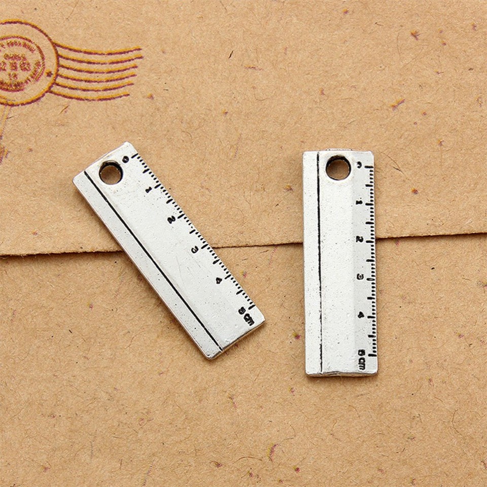 60 Pcs Small Charms for Jewelry Making Bulk Ruler Pendant Pendants ...