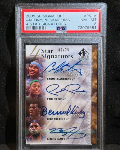 2009-10 SP Authentic Signatures LeBron, Pierce, King, Anthony Quad ...