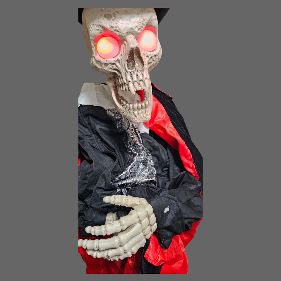 Spooky Village Animated Skeleton Vampire 72” (6ft) Halloween Decor | eBay