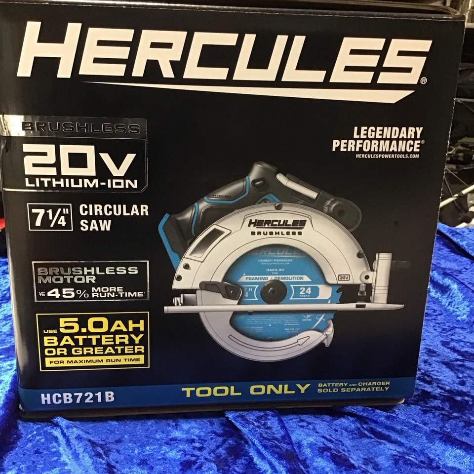HERCULES 20V Brushless Cordless 7-1/4 in. Circular Saw - Tool Only NEW ...