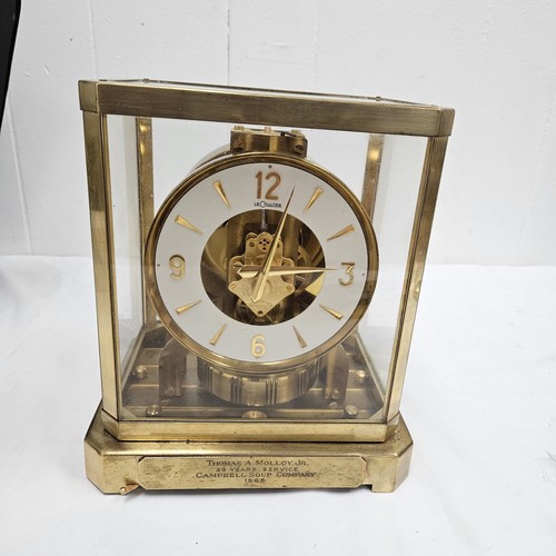 Vintage LeCoultre Atmos Perpetual Motion 15 Jewel Mantle Clock Runs ...