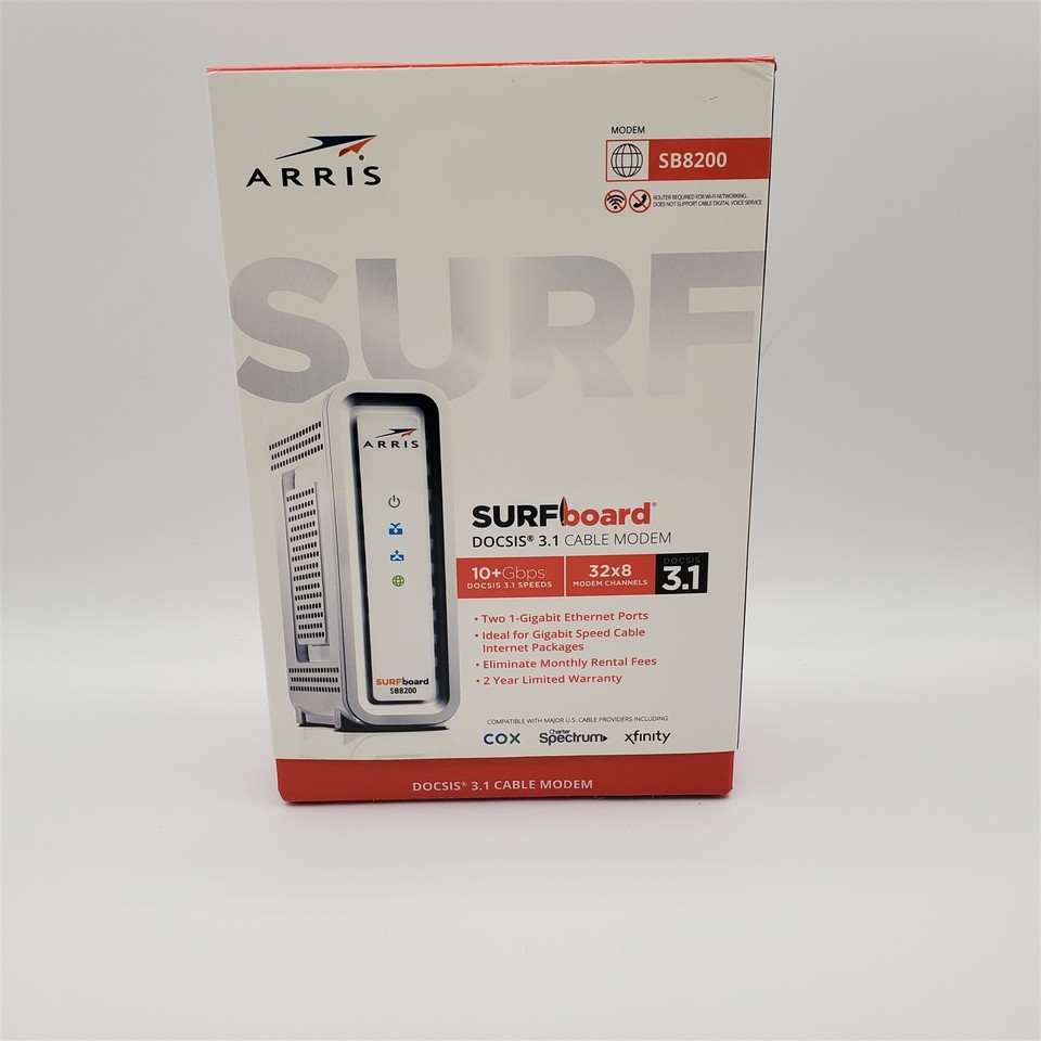 ARRIS SURFboard Docsis 3.1 Gigabit Speed Cable Modem (SB8200) | eBay