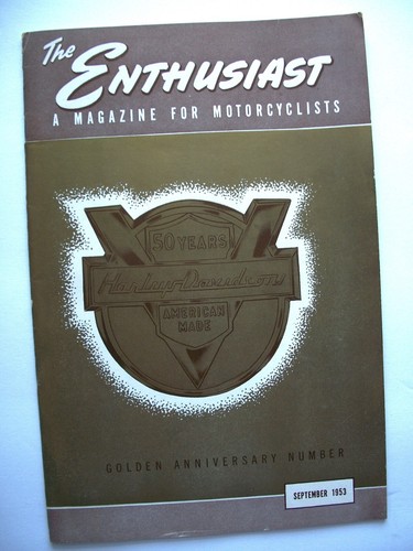 🌟1953 Enthusiast Motorcycle 50th Anniversary Harley Davidson 🌟Magazine ...