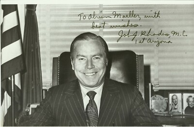 John J Rhodes - U.S. Representative Original Autograph Signed Cut Photo ...