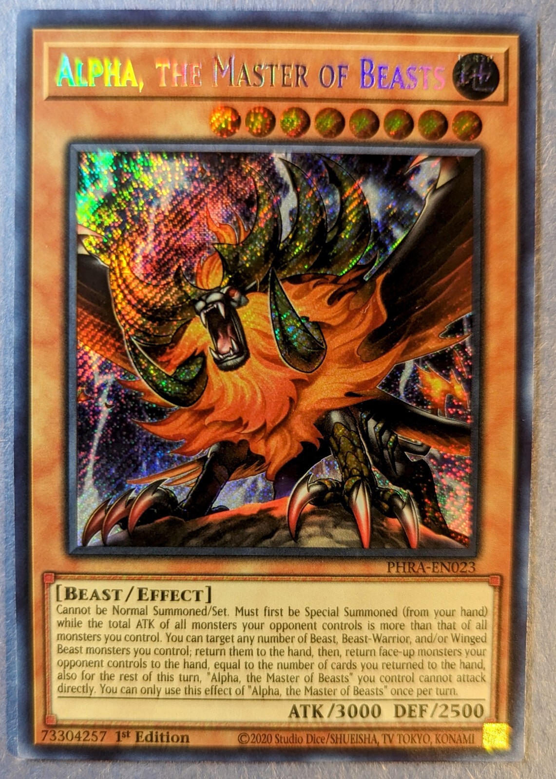 Yugioh Alpha The Master Of Beasts PHRA-EN023 Secret Rare 1st Ed NM | eBay