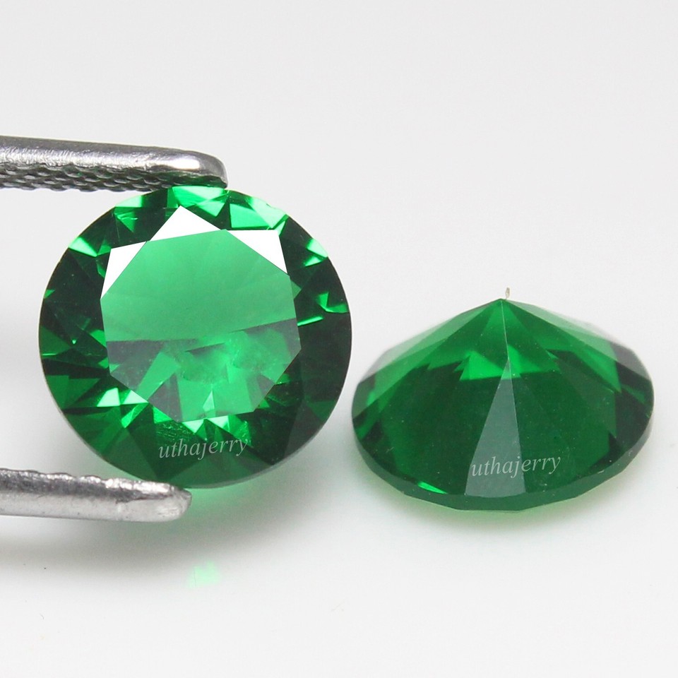 Natural Certified MUZO Green Emerald 5.00 MM Round Pair Stunning AAA+ ...