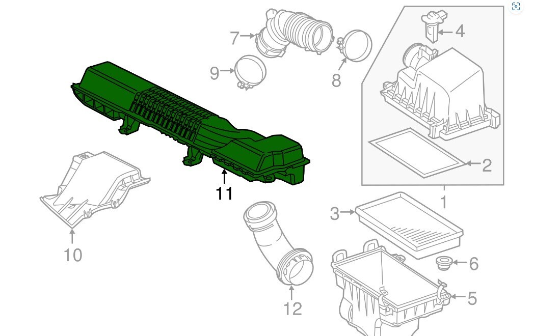 AIR INTAKE CLEANER INLET TUBE FOR TOYOTA COROLLA C-HR REPLACES 17751 ...