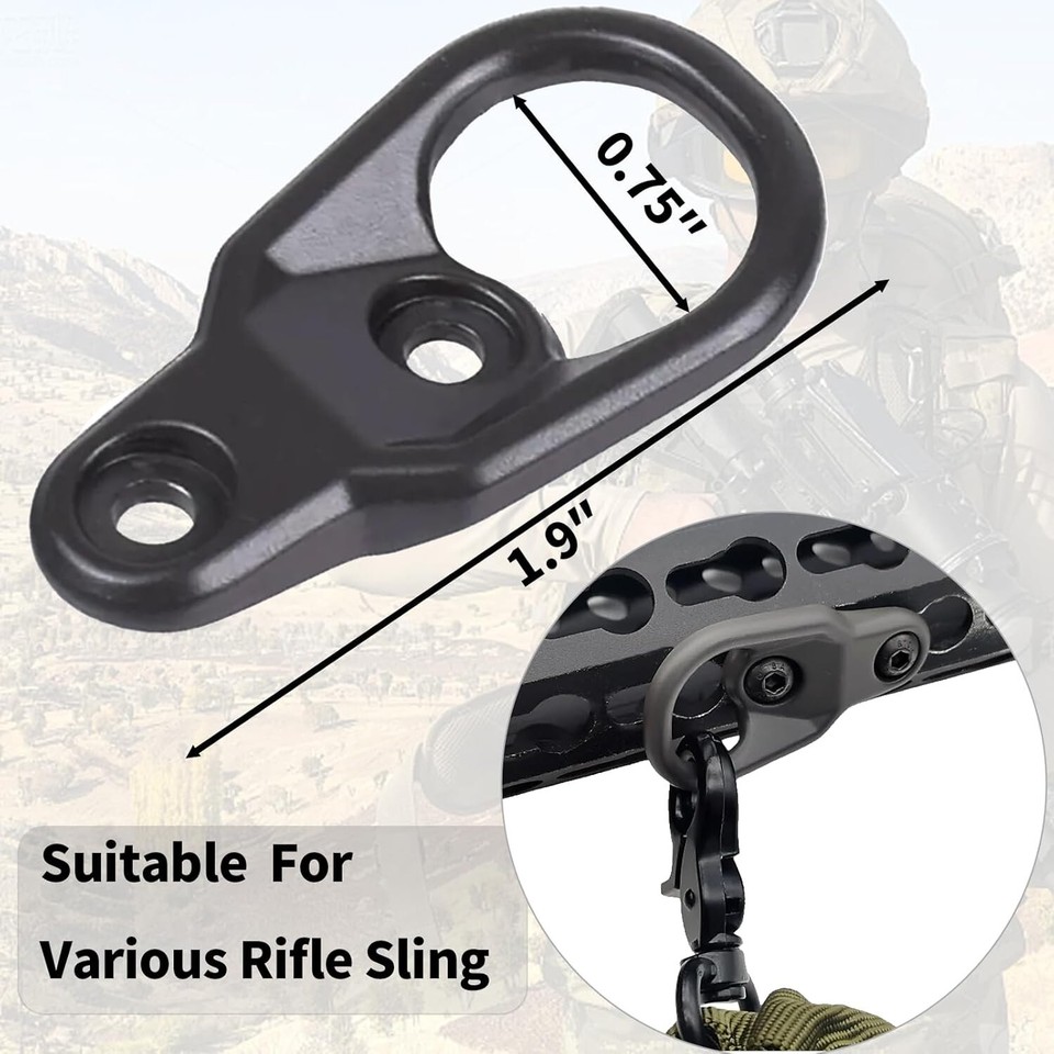 M-lok Keymod Gun Sling Mount Swivel Adapter for MP MOE Keymod MLok Rail ...