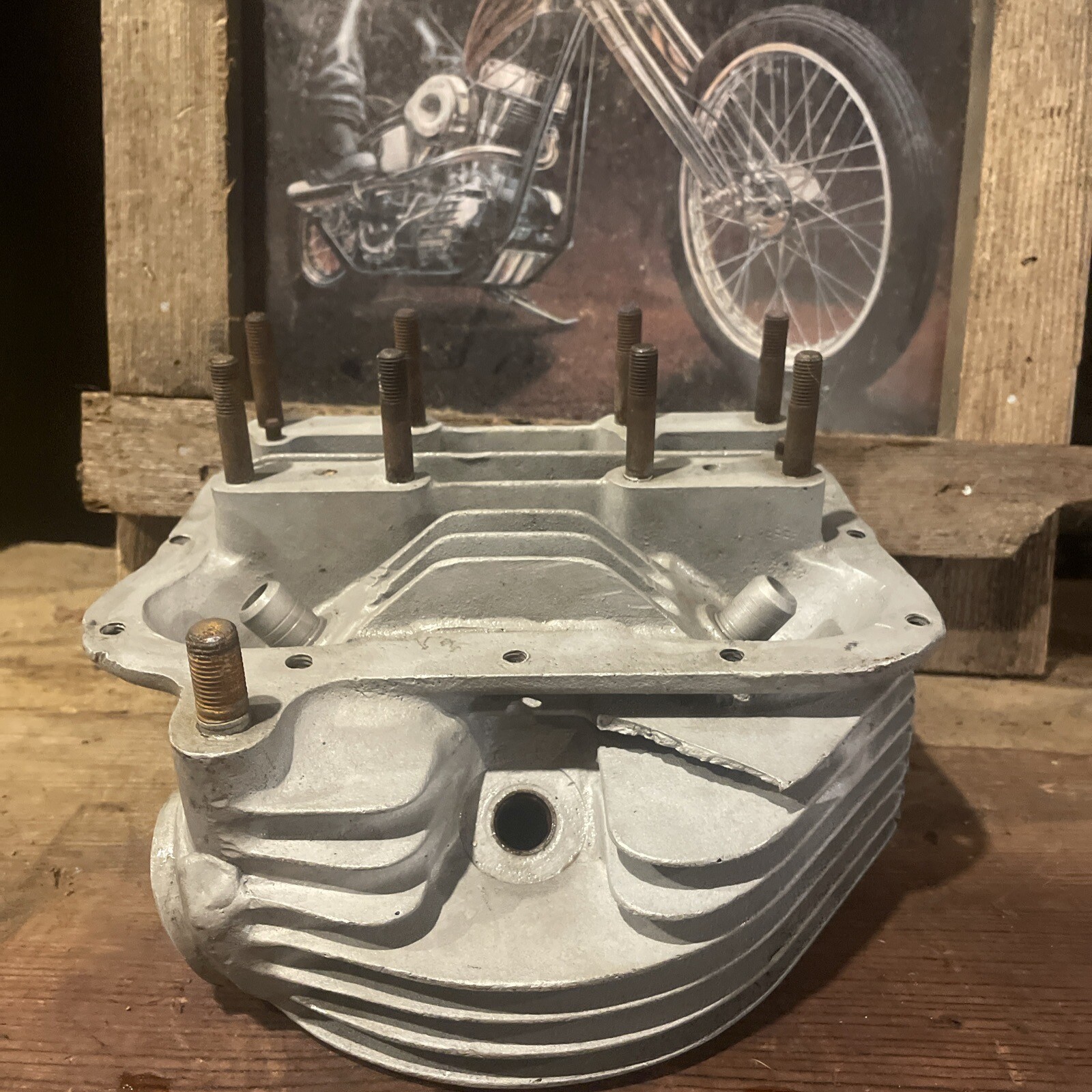 Harley Davidson 1950 Panhead Cylinder Head Rear Hydra Glide OEM | eBay