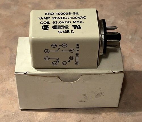 Comm. Instruments-5RO-10000S-SIL Relay-1 AMP-28VDC/120VAC-COIL-93.0VDC ...