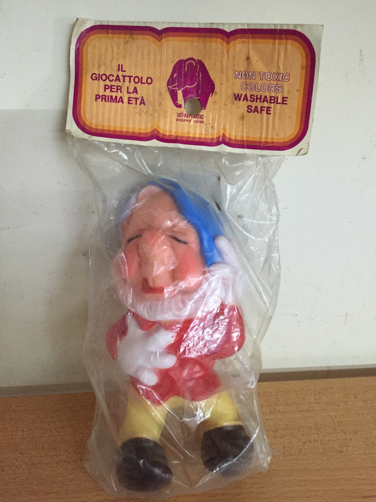 Vintage Disney Ledraplastic Ledra SLEEPY Dwarf 6" Rubber Squeaky Toy ...