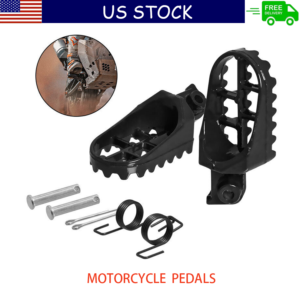 2Pcs Motorcycle Foot Pegs Pedal Pad Footrest Footpegs Dirt Bike US ...