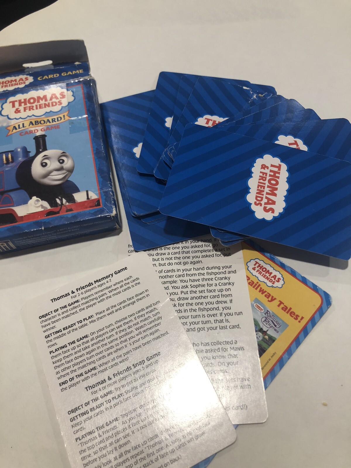 THOMAS & FRIENDS All Aboard 3 Card Games Briarpatch 2004 Go Fish/Memory ...