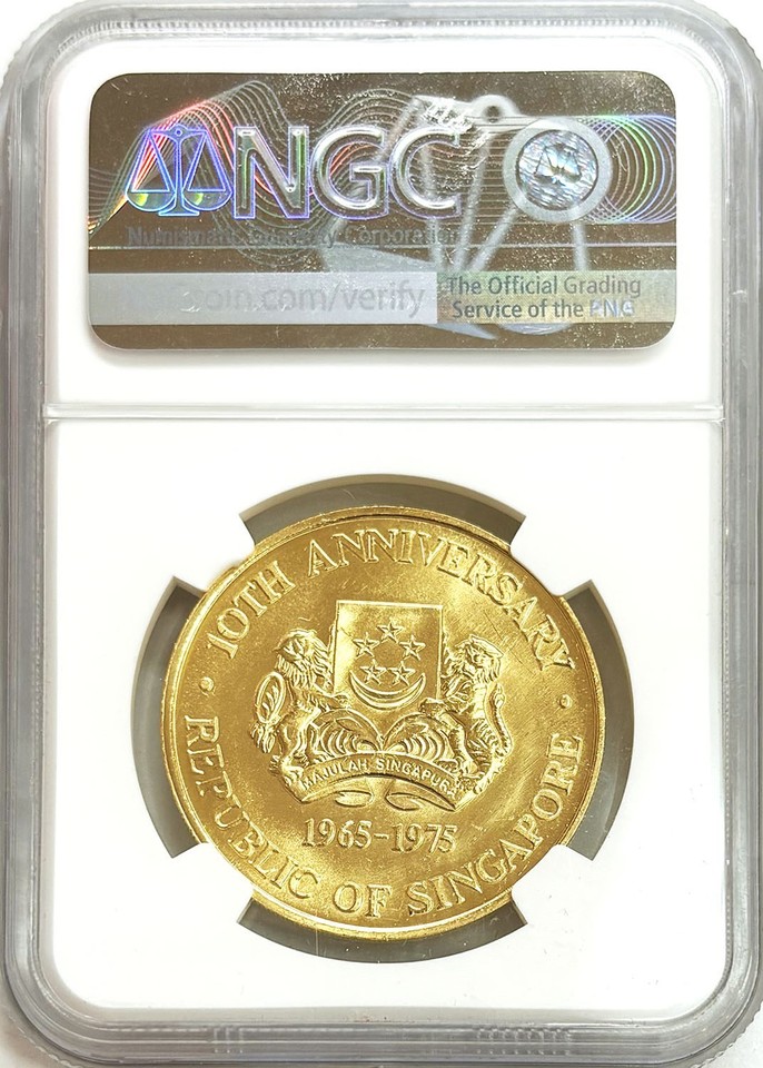1975 GOLD SINGAPORE 1oz ANNIVERSARY $500 COIN NGC MINT STATE 64 | eBay