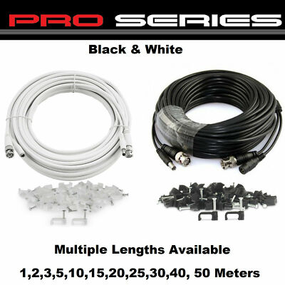 1M,5M,10M,15M,20M,30M,40M,50M BNC RG59 Video DC Power Cable Lead CCTV ...