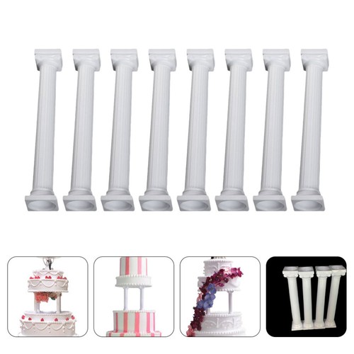 8Pcs Roman Column Cake Stands Rod Separator Pillar Support Decorate | eBay