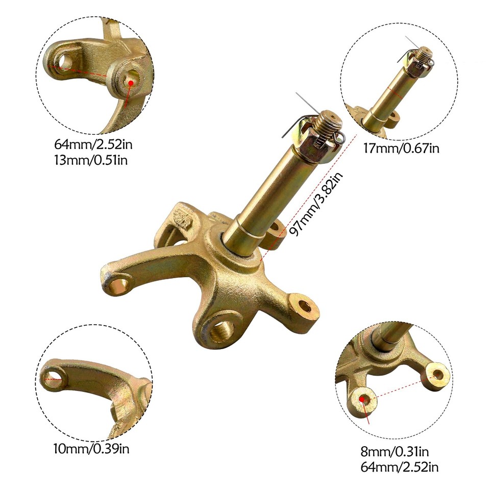4Stud ATV Front Wheel Hub Steering Knuckle Spindle For Quad Go Kart ...