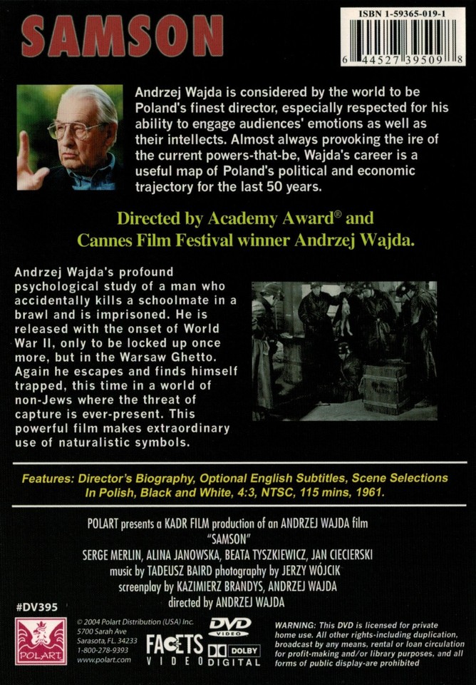 Samson (DVD) 1961 Andrzej Wajda POLSKI POLISH 644527395098| eBay