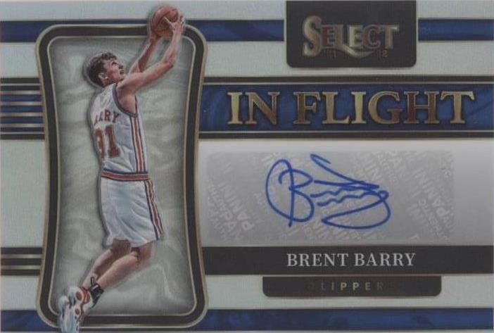 2021-22 Panini Select - In Flight Signatures Brent Barry #IF-BBY Silver ...
