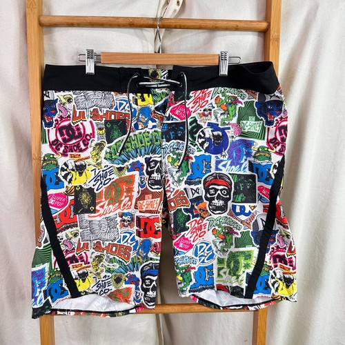 DC Board Shorts Mens 34 All Over Print Surf Swim Beach Trunks | eBay