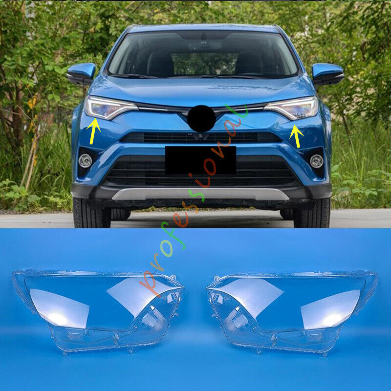 For Toyota RAV4 2016 2017-2018 Both Side Headlight Lens Cover Replace ...