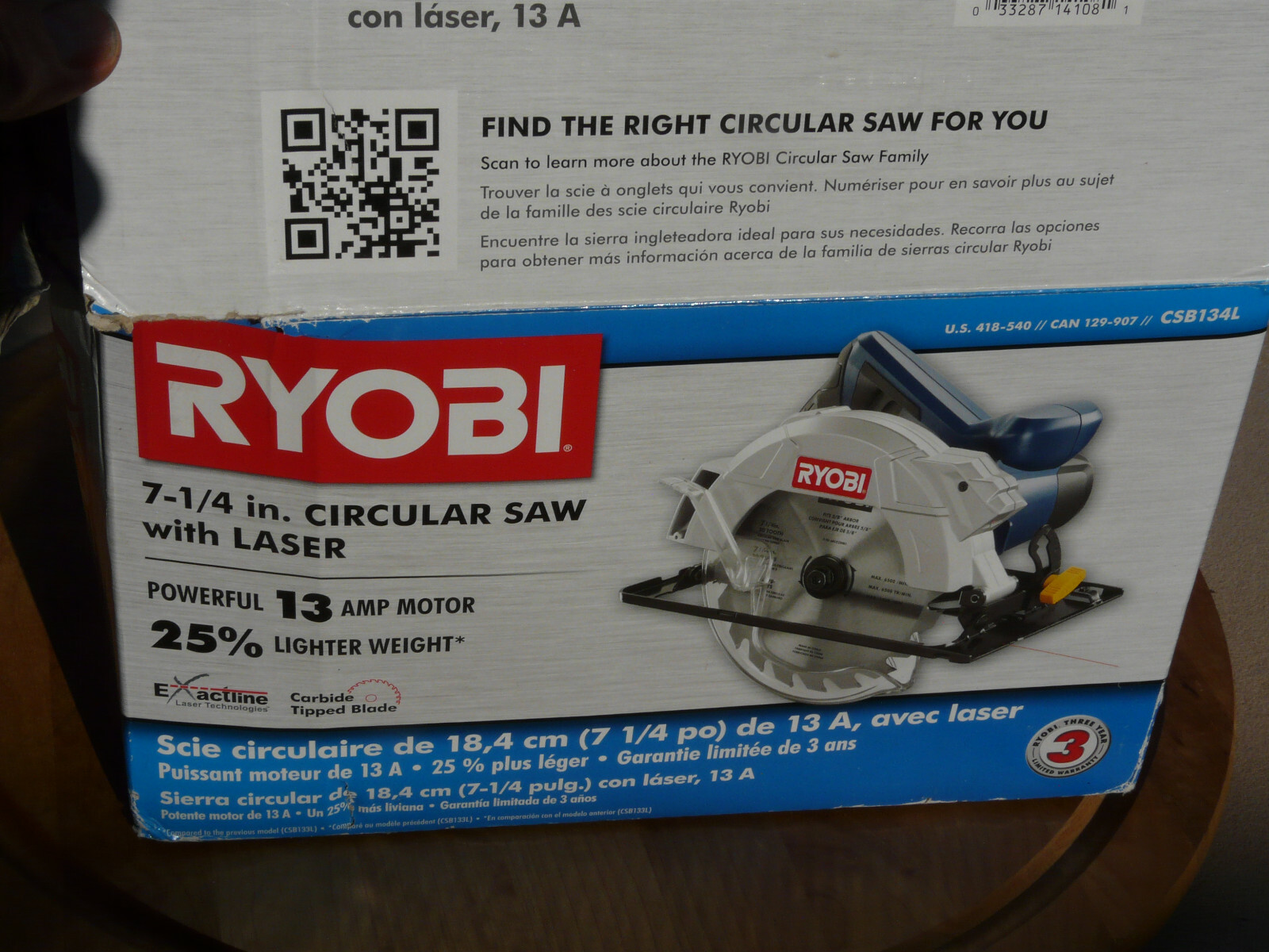 Ryobi Csb134l 13-amp 7-1/4" Circular Saw W/Laser Guide | eBay