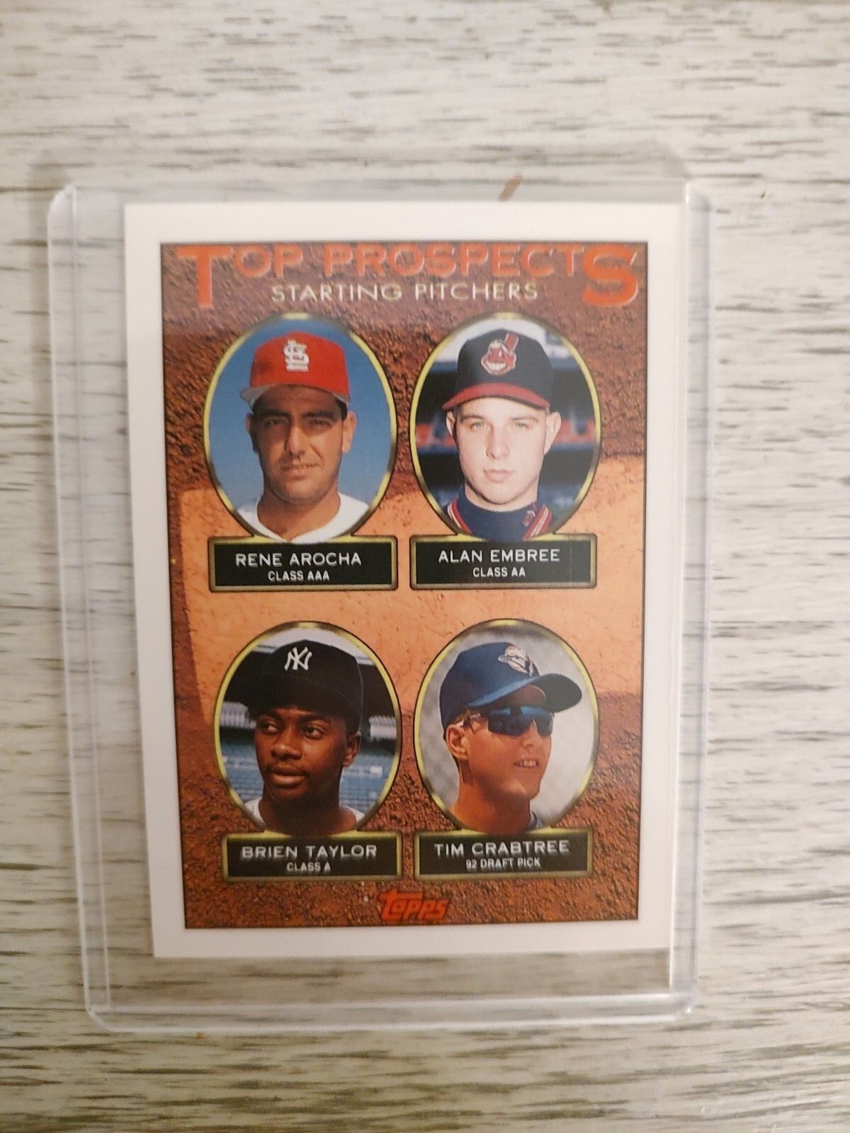 1993 Topps - Top Prospects #742 Alan Embree, Rene Arocha, Brien Taylor ...