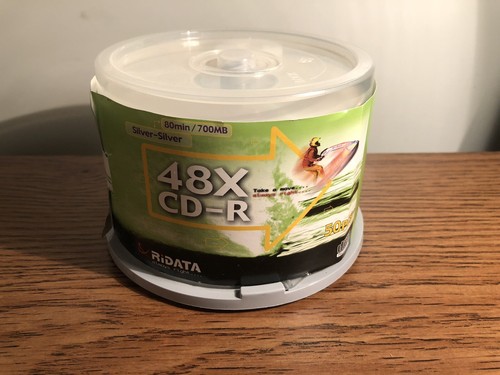 Ridata CD-R Discs, 700MB/80min, 48x, Silver, 50/Pack 50 Disc ...