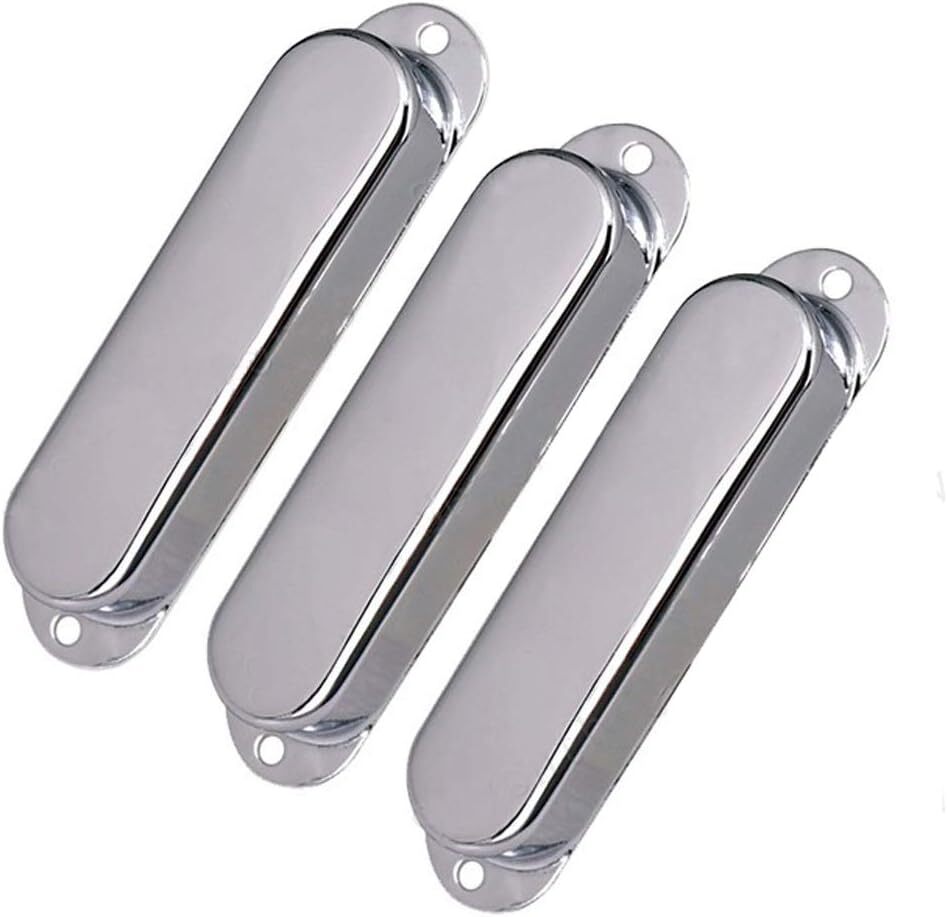 3PCS Guitar SSS Closed Metal Single Coil Pickup Cover For Strat Style ...
