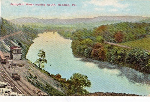 Schuylkill River & Railroad Looking South in Reading PA OLD | eBay